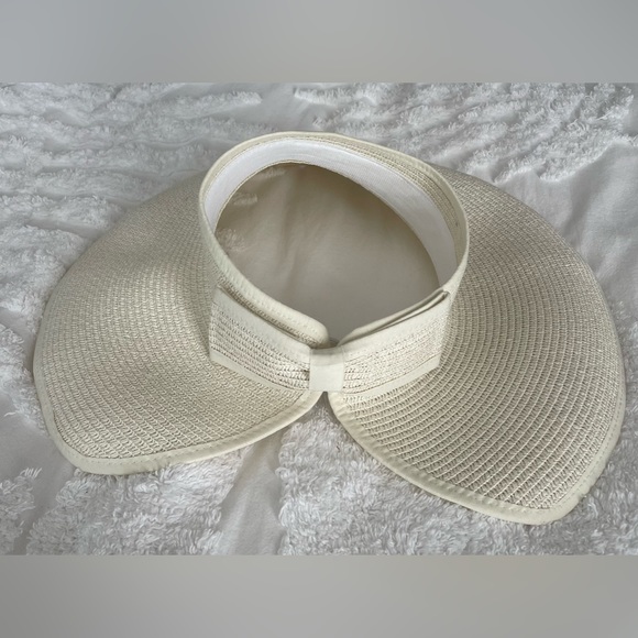 Accessories | Floppy Straw Hat Open Top Bow Back | Poshmark